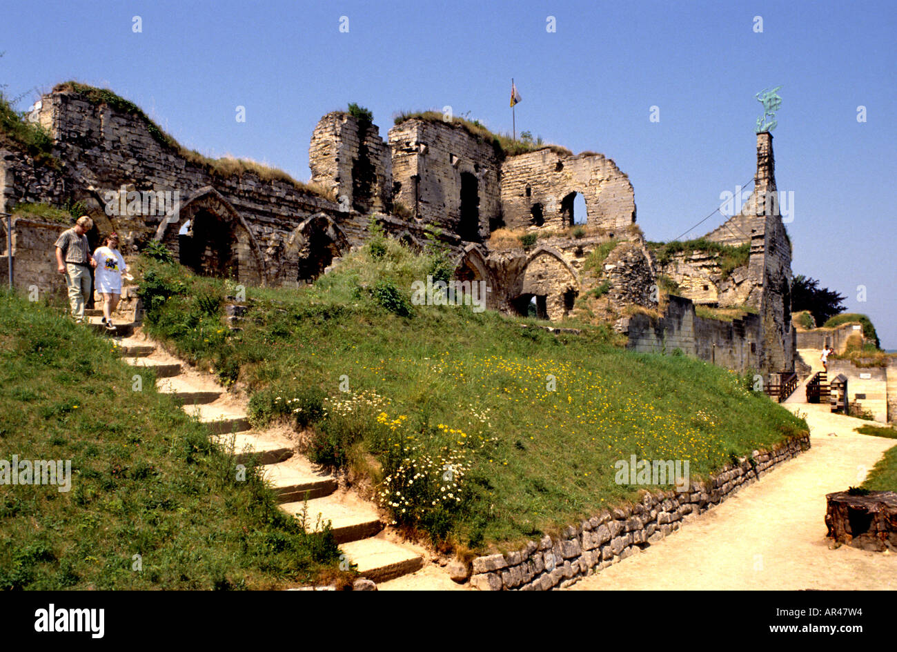 Netherlands history old town Valkenburg Limburg Castle Stock Photo - Alamy