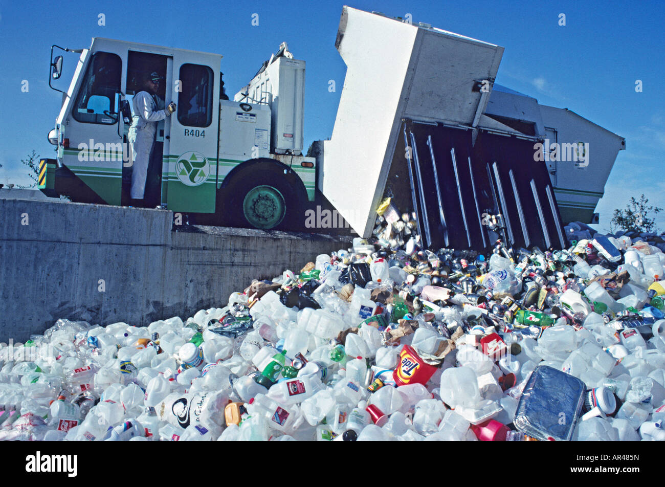 Recycling station, Richmond, California Stock Photo - Alamy