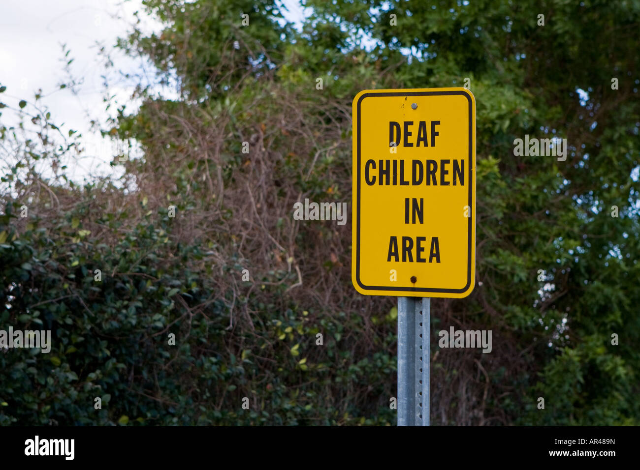 Deaf Children in Area Sign Stock Photo - Alamy