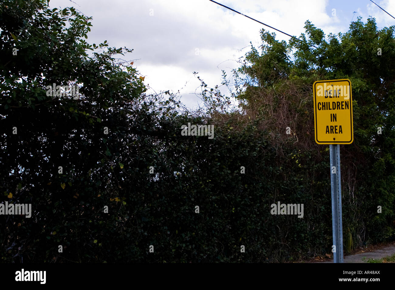 Deaf Children in Area Sign Stock Photo - Alamy