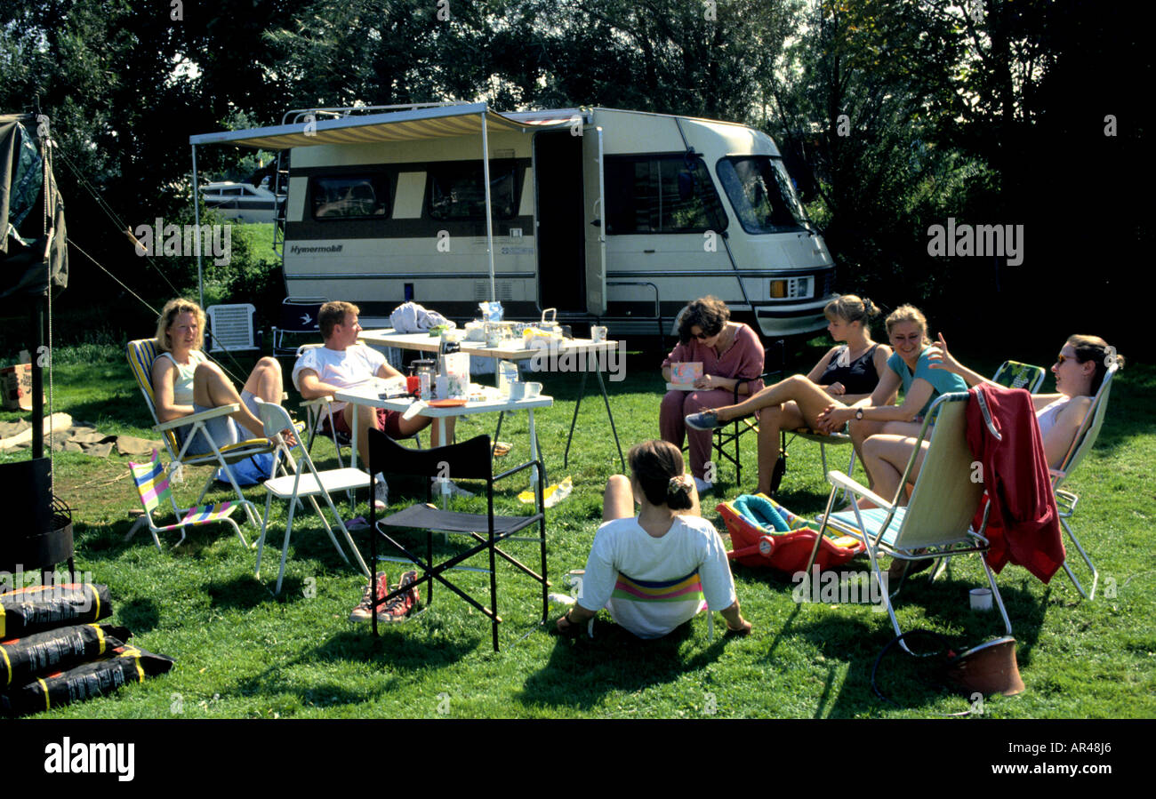De Kaag near Leiden netherlands camping site caravan park tent Stock ...