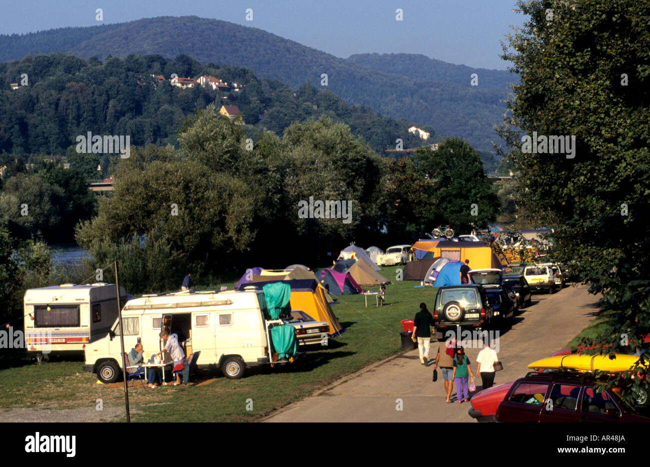 france provence camping site caravan park tent Stock Photo - Alamy