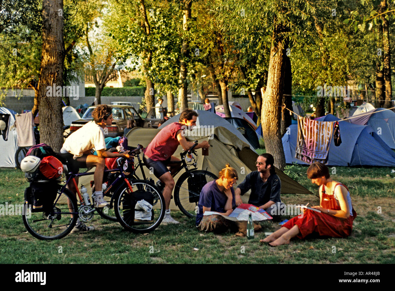 france provence camping site caravan park tent Stock Photo - Alamy