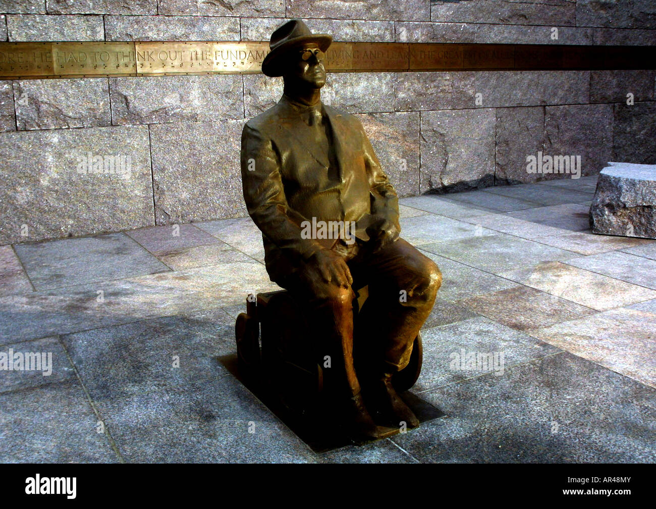 Franklin D Roosevelt statue at the FDR memorial in Washington Stock ...