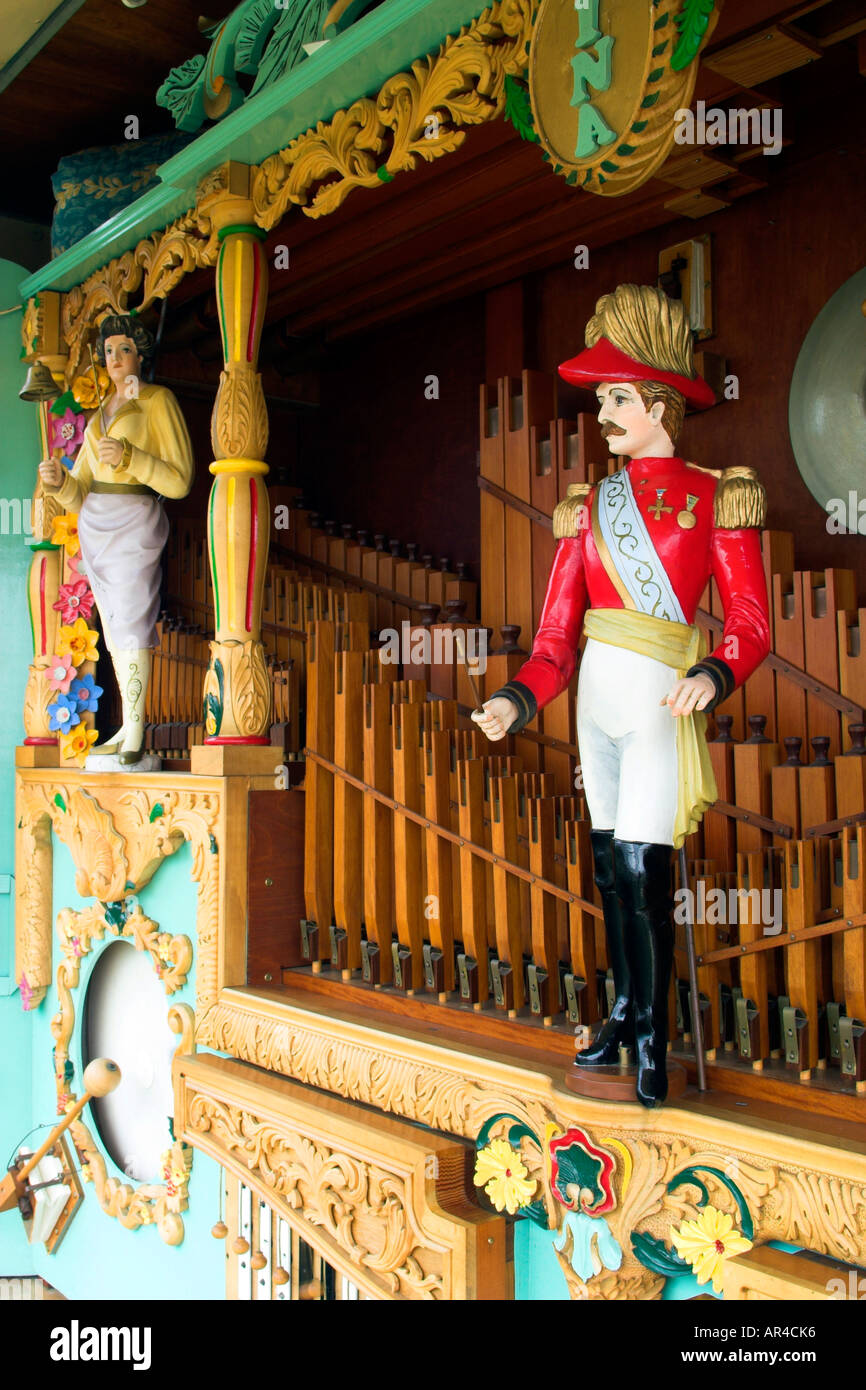 A mechanical steam powered music organ that plays the traditional sheet ...
