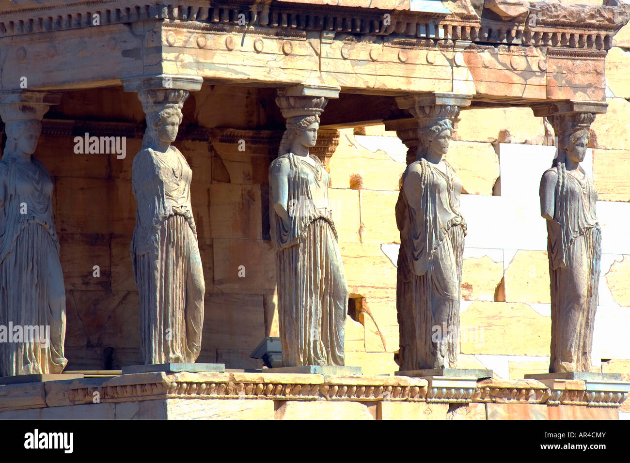 Caryatids The Erechtheion Athens Greece Stock Photo - Alamy
