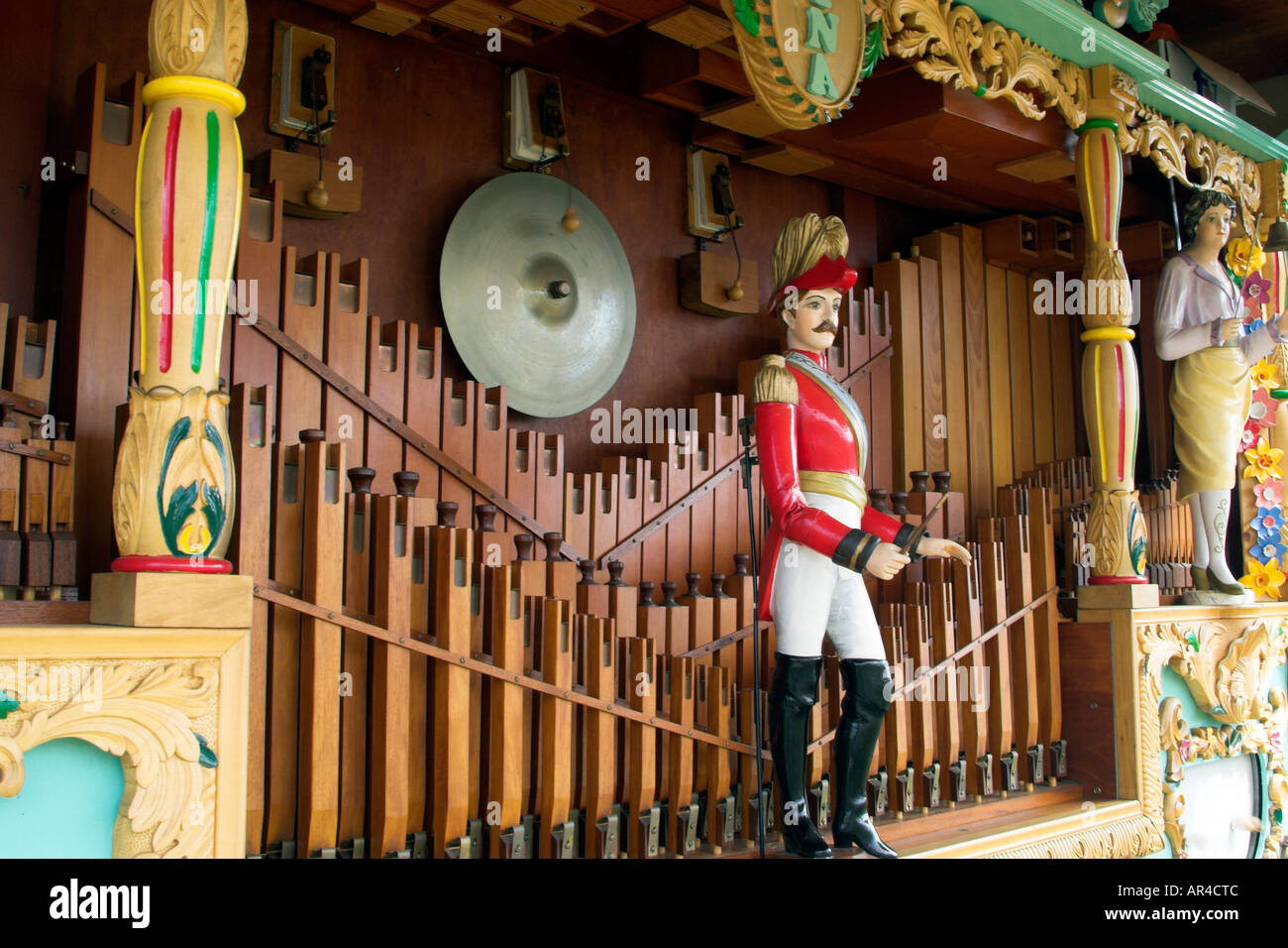 A mechanical steam powered music organ that plays the traditional sheet ...