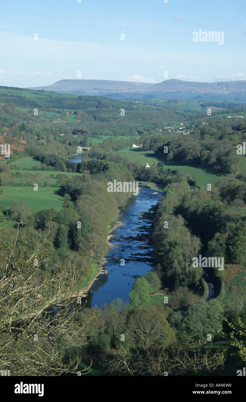 Woodland Valley Powys River Hay Bluff Fields Wales Cymru Wye valley ...