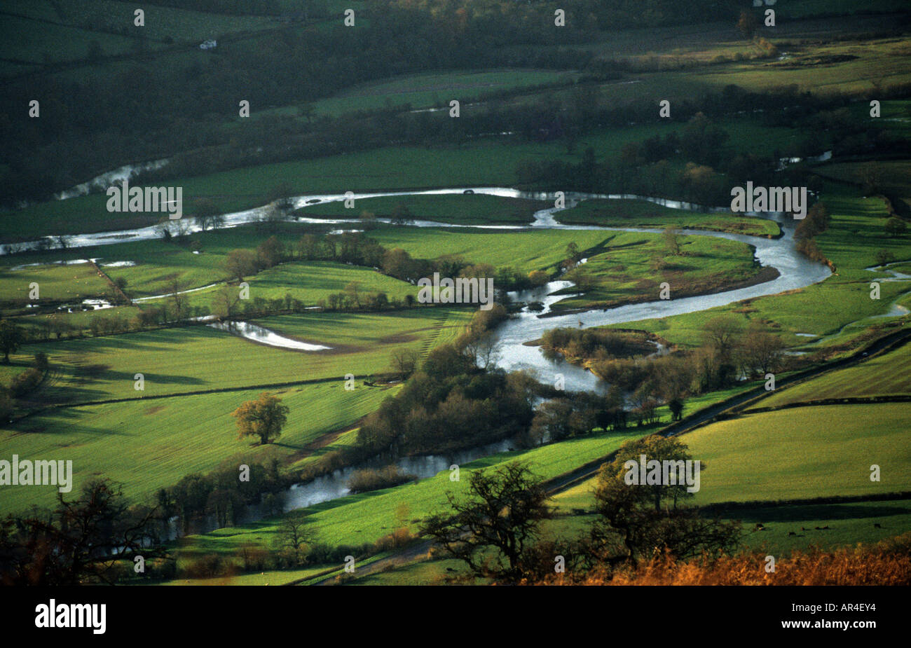 River valley Water Ox bow lake River meander Hedges River Trees ...