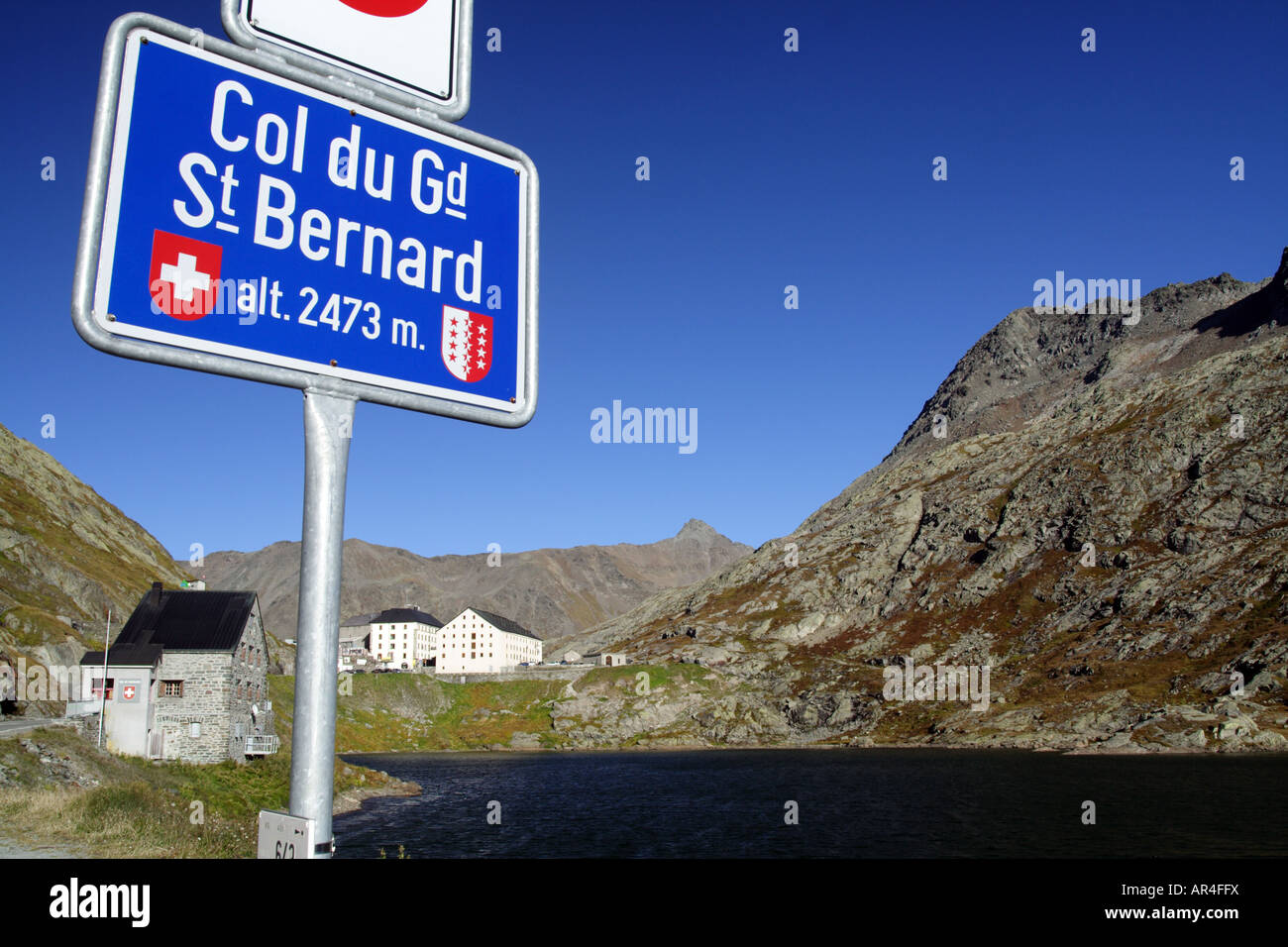 The Great St Bernard pass Stock Photo - Alamy