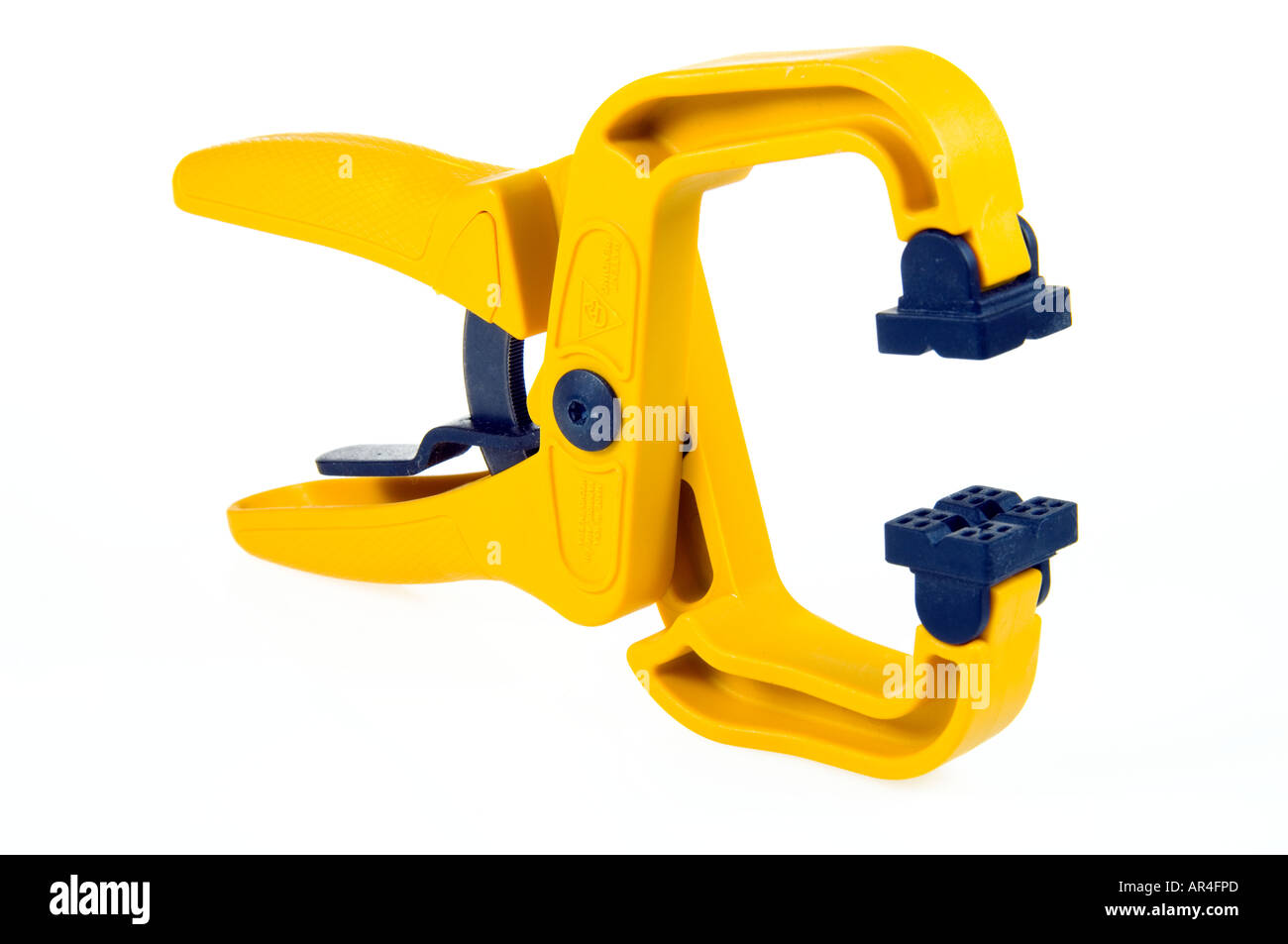 white background shot of worksman hand clamp Stock Photo - Alamy