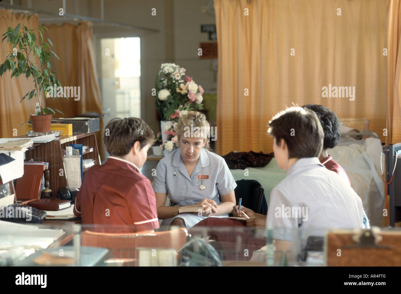 Nurse's station in hospital ward NHS Stock Photo - Alamy