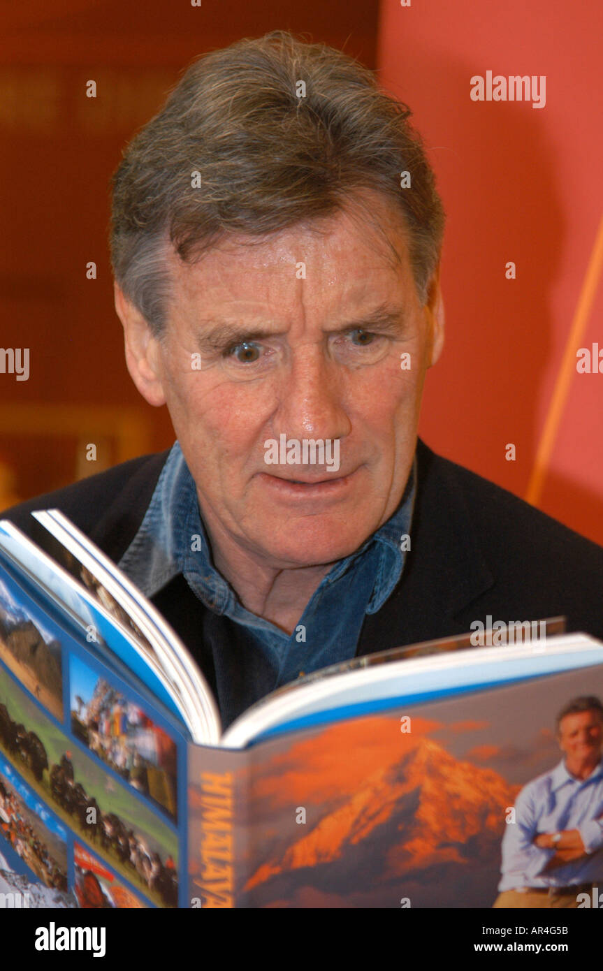 The actor and writer Michael Palin signing his book Himalaya at ...