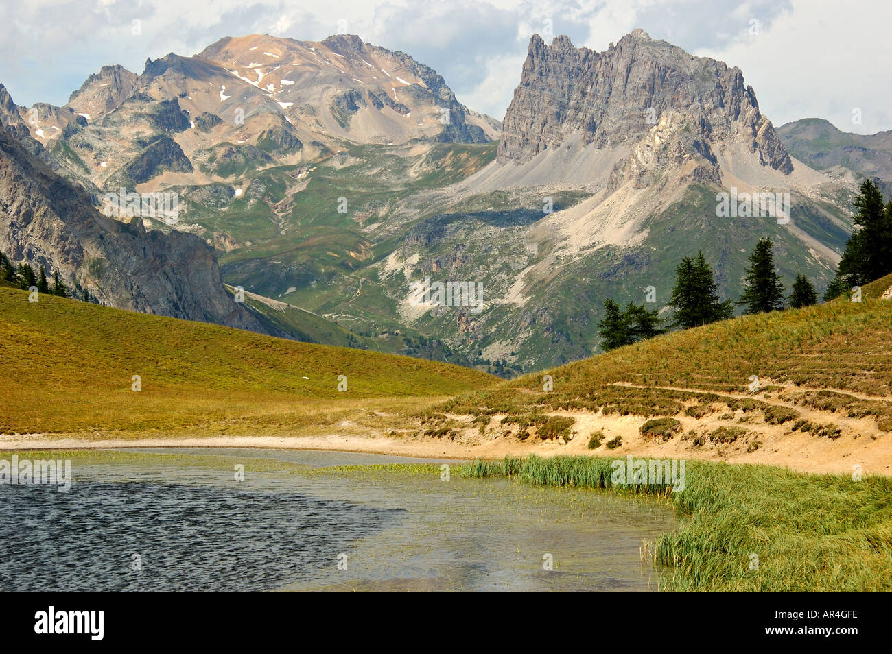 Lac du Thures, Serous and mont Thabor in Brianconnais Alps - France ...