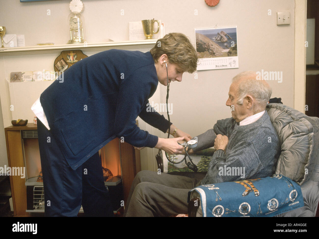 health visitor home visit Stock Photo - Alamy