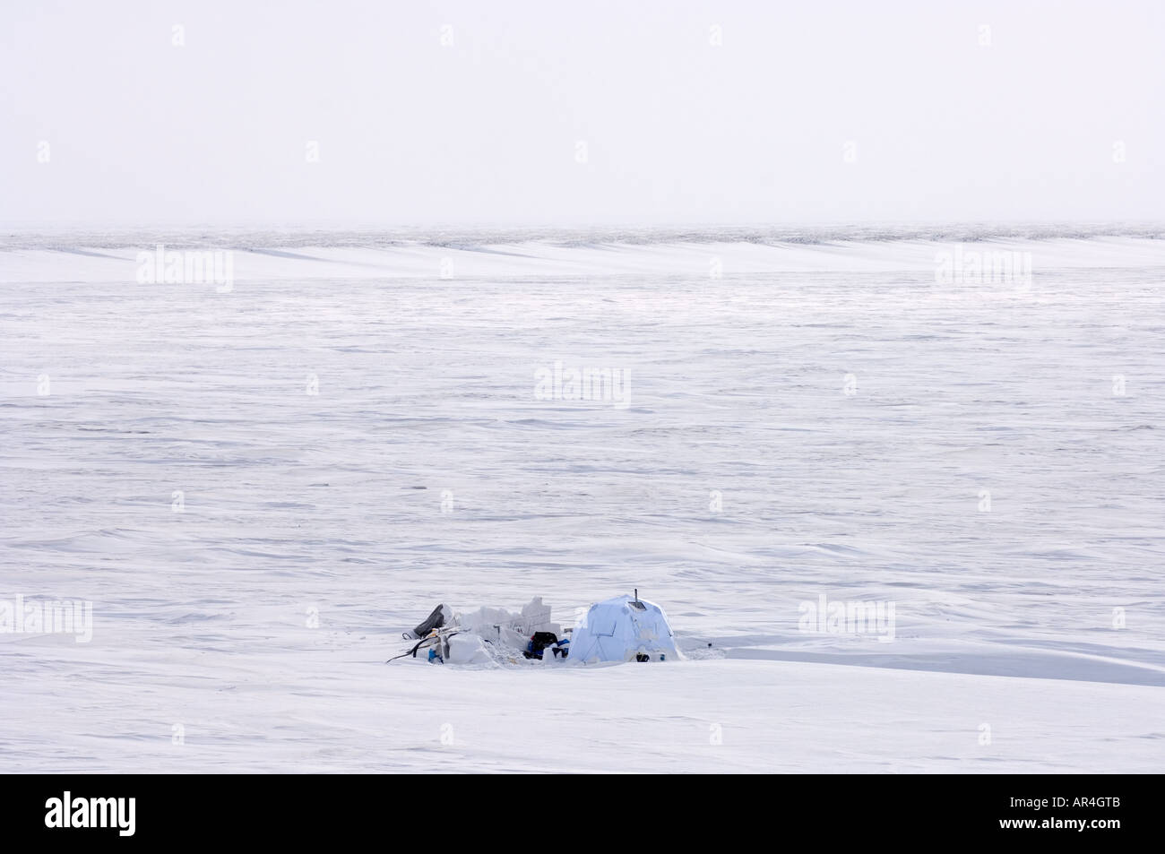 expedition camp on ice Arctic National Wildlife Refuge Alaska Stock ...