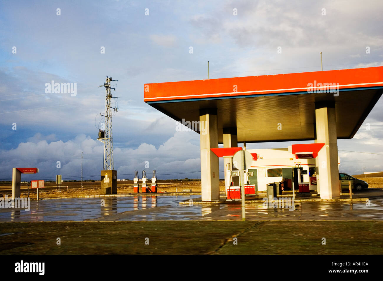 Gas station, Spain Stock Photo - Alamy