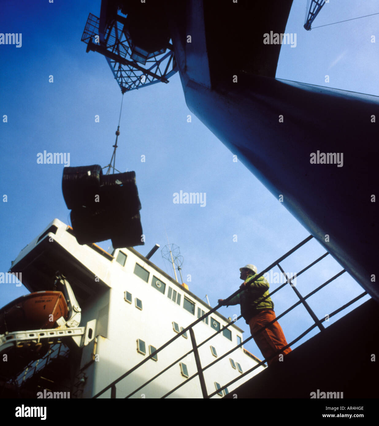 Container Cargo Ship Barry Docks Vale of Glamorgan South Wales Stock ...