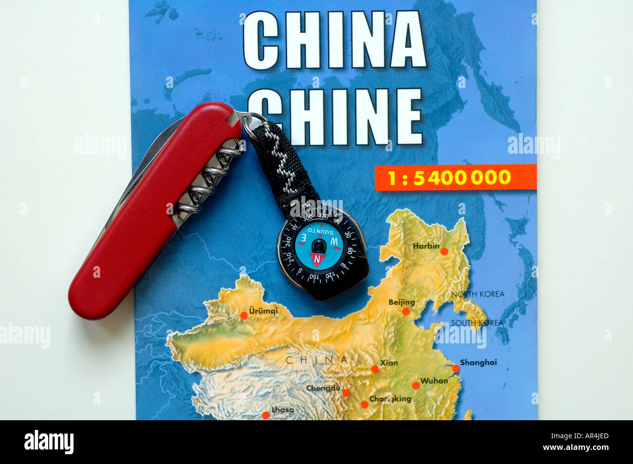China map compass hi-res stock photography and images - Alamy