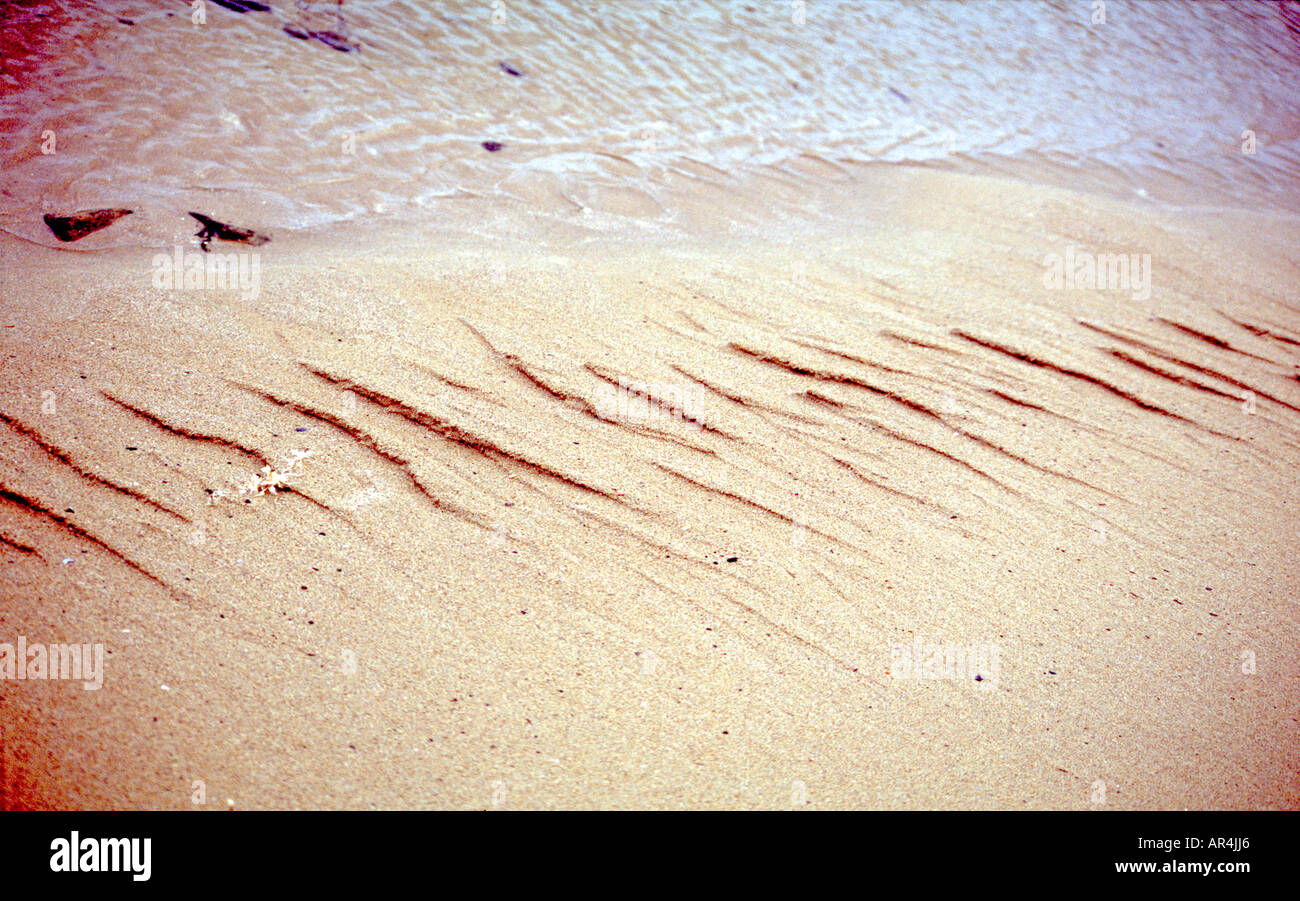 Wave impressions on the beach Stock Photo - Alamy