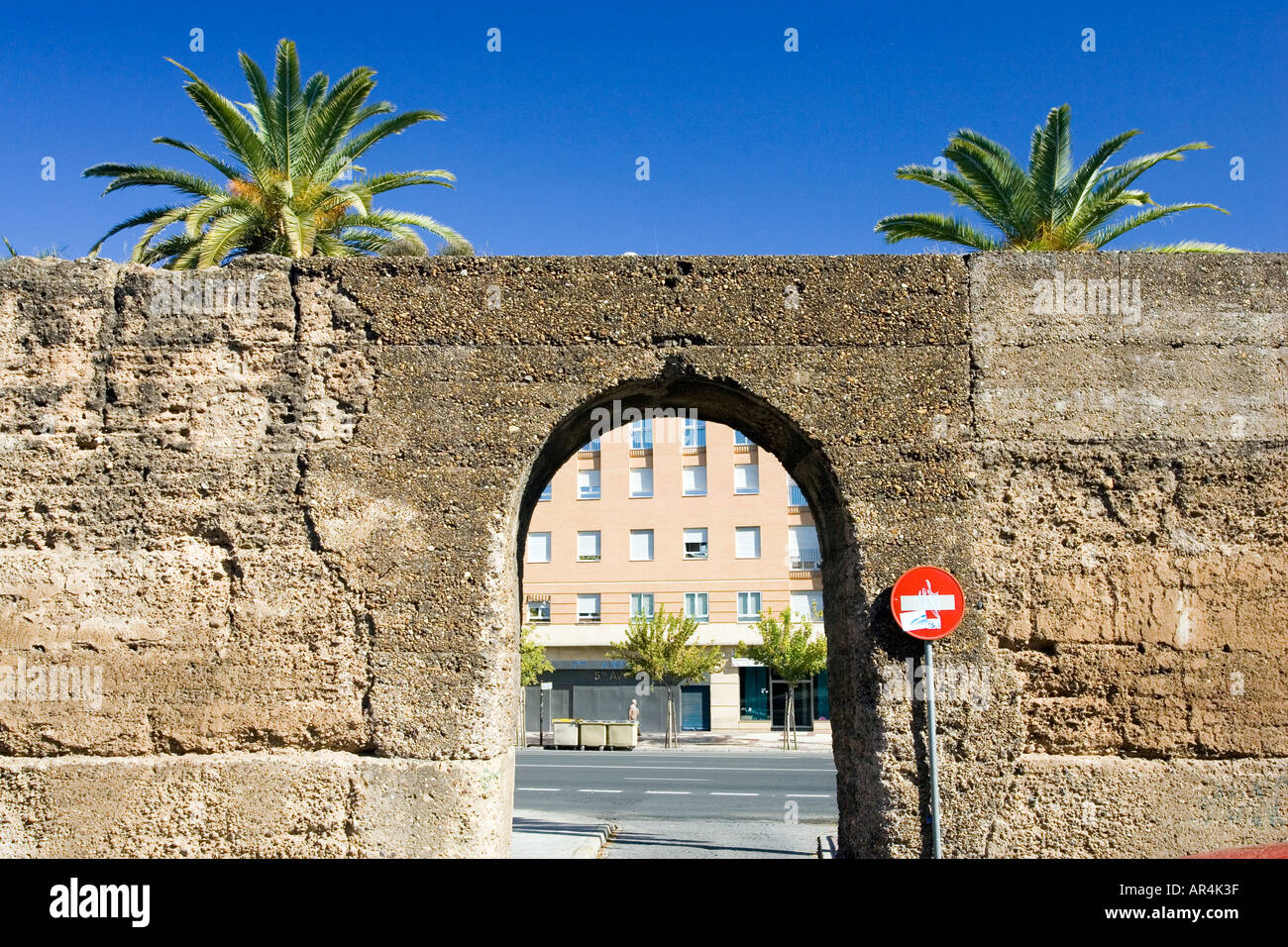 Gate of medieval walls, Seville, Spain Stock Photo - Alamy