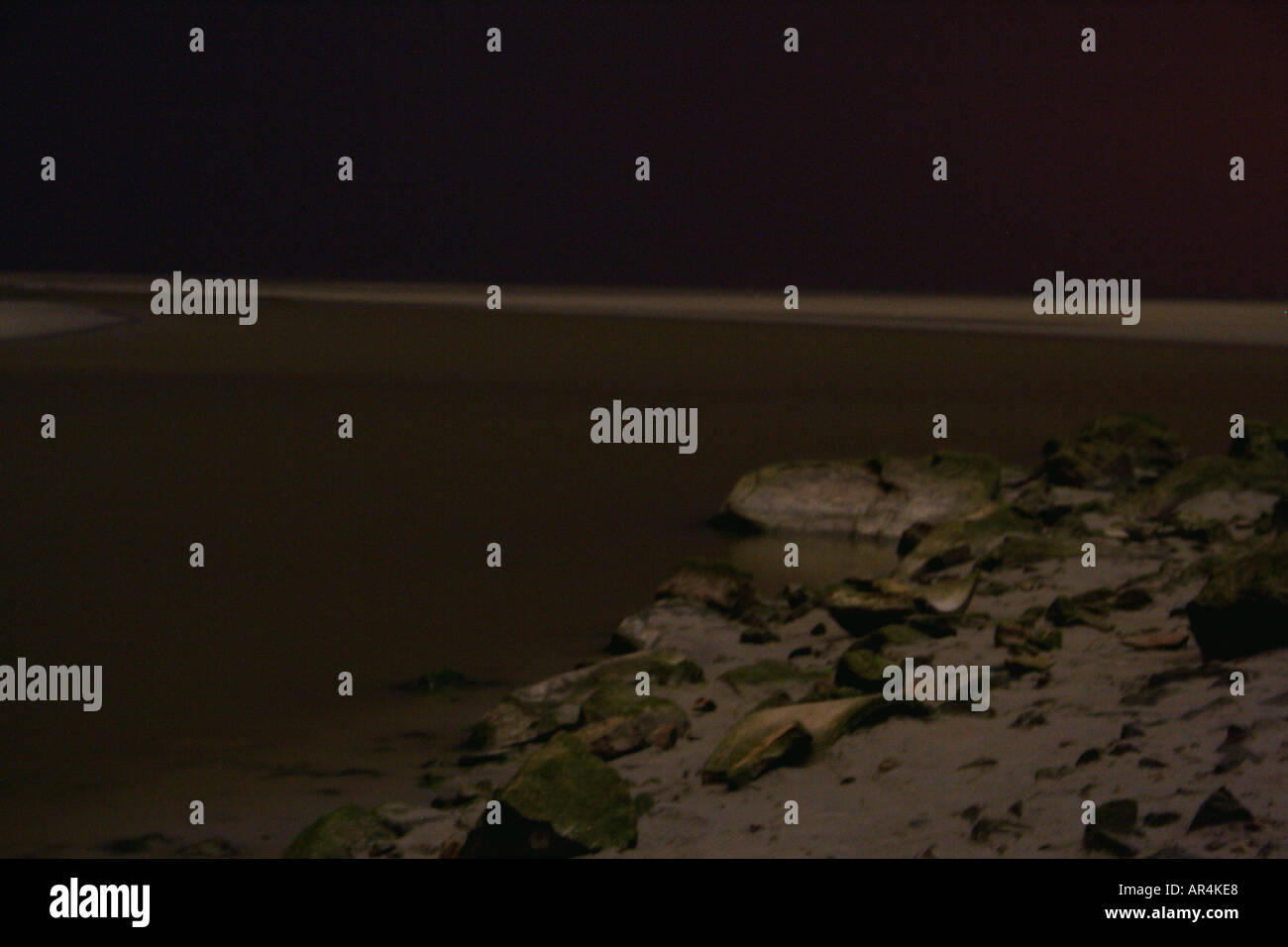 Beach at night Stock Photo - Alamy