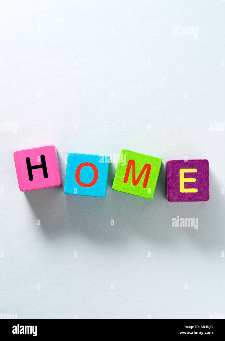 Building blocks spelling home Stock Photo - Alamy