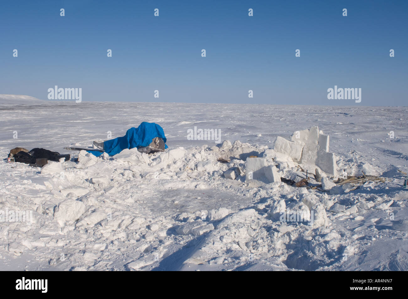 packing up the expedition camp along the Arctic coast eastern Arctic ...