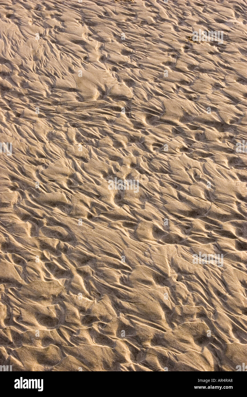 Tidal sand patterns on beach at Playa Miramar Puerto Penasco Sonora ...