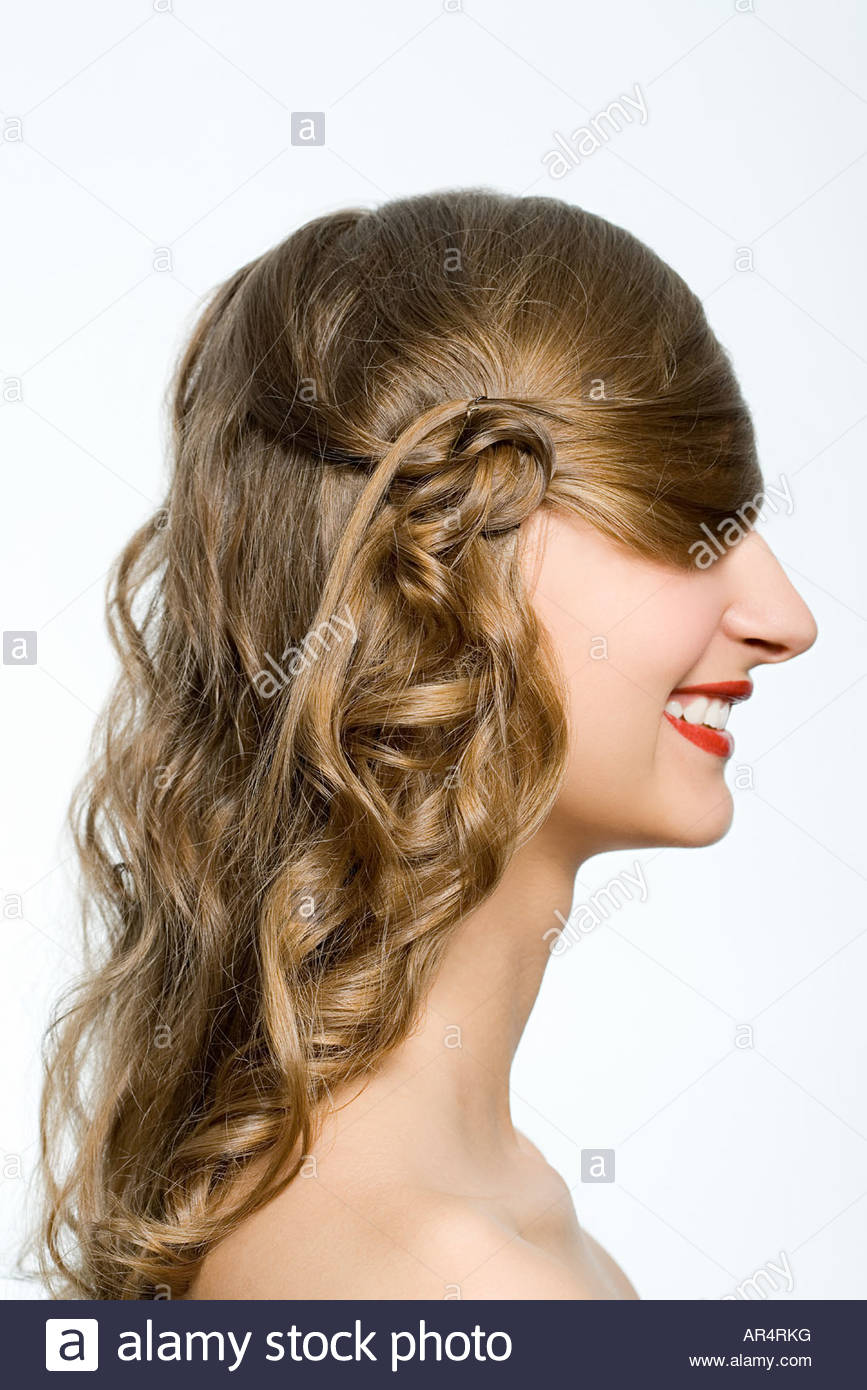 Woman Wavy Hair Profile Stock Photos & Woman Wavy Hair Profile Stock ...
