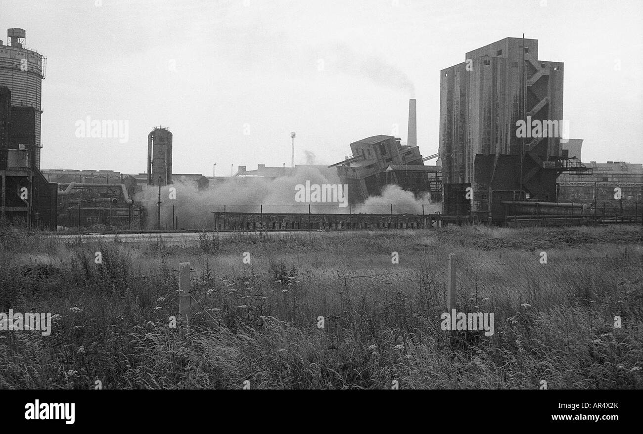 Demolition of redundant coke oven coal storage bunker by explosion on ...