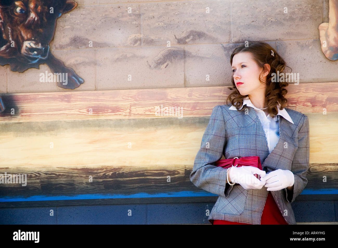 Classic 50s school girl look Stock Photo - Alamy