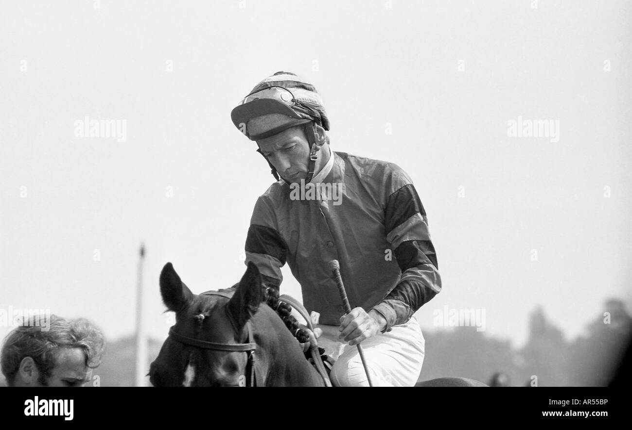 British Champion flat racing jockey for many years, Lester Piggot at ...