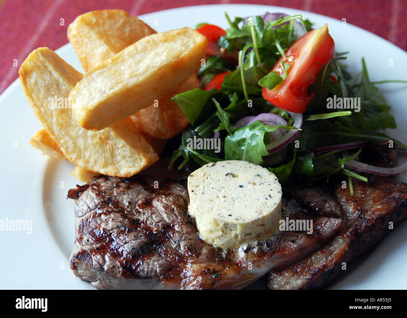 Steak and Chips Stock Photo - Alamy