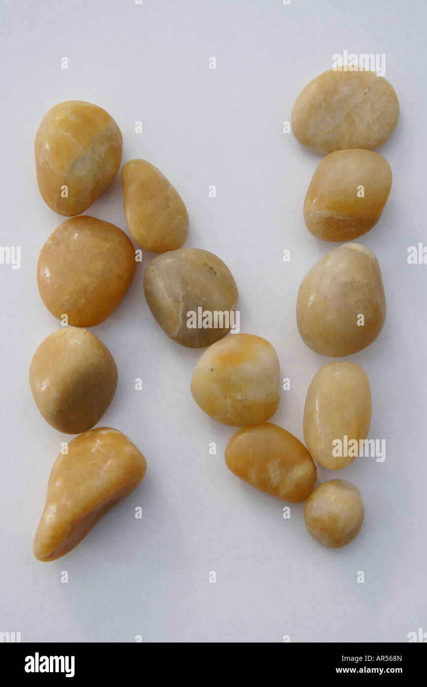 Stone Alphabet Letter N Stock Photo - Alamy