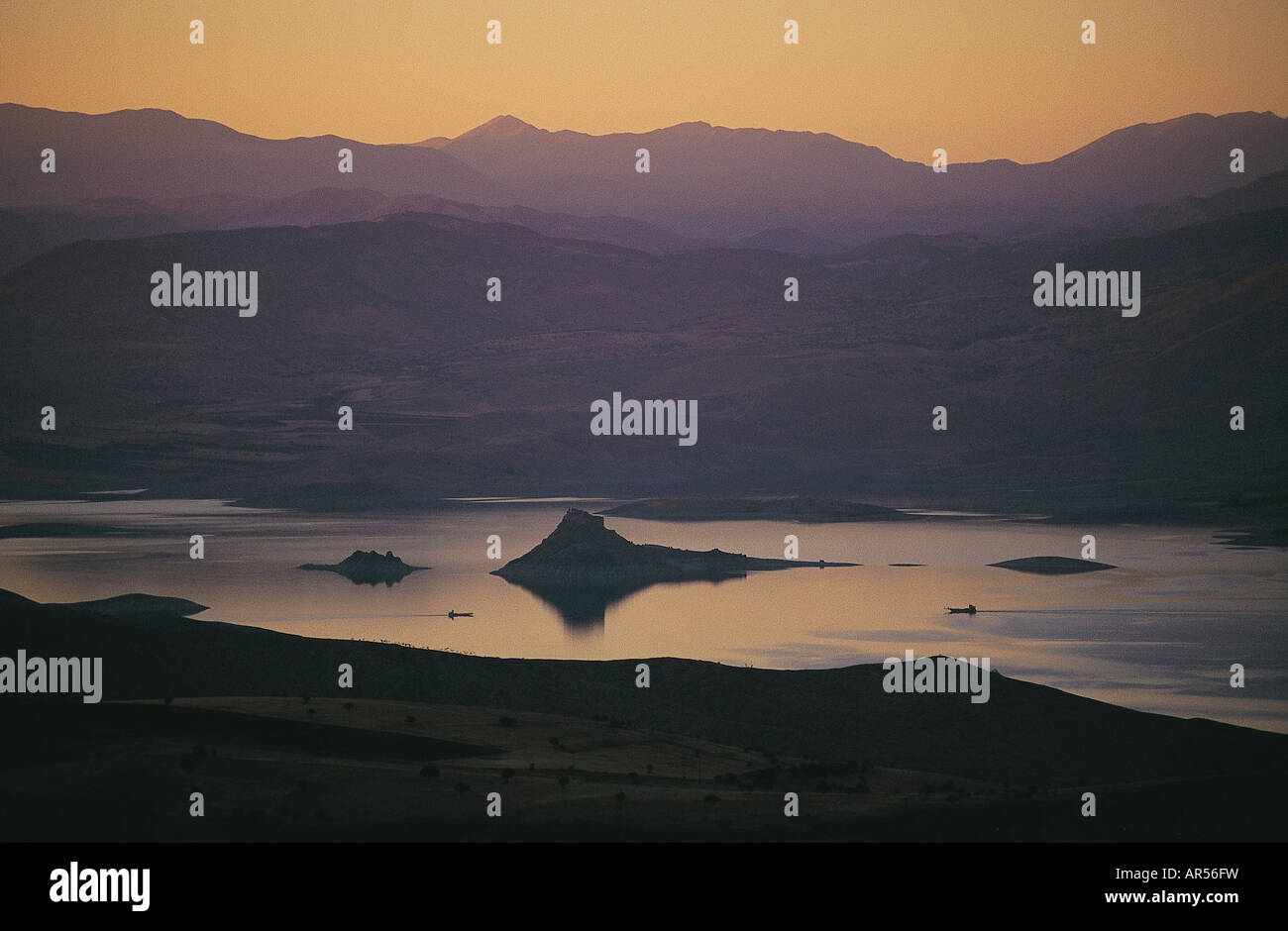 Keban Dam lake and Harput Village , Elazig Turkey Stock Photo - Alamy