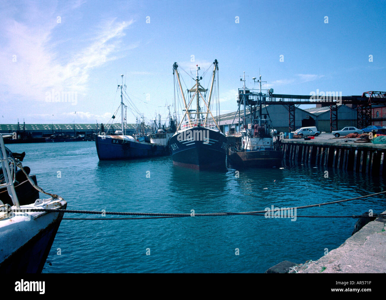Fleetwood fish dock Lancashire 1983 Stock Photo - Alamy