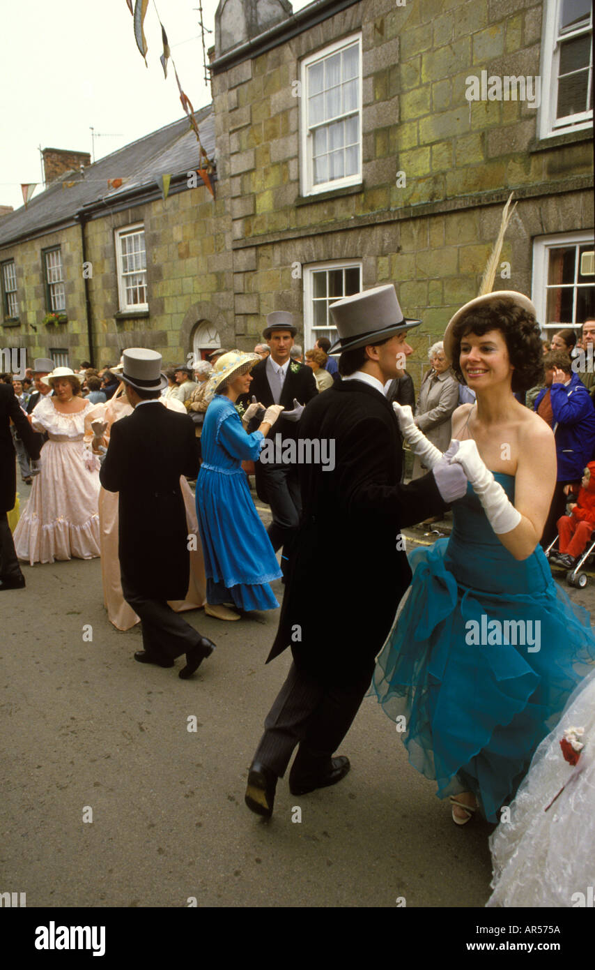 Helston Furry dance Helston Cornwall England Flora Day 8th May. Midday ...