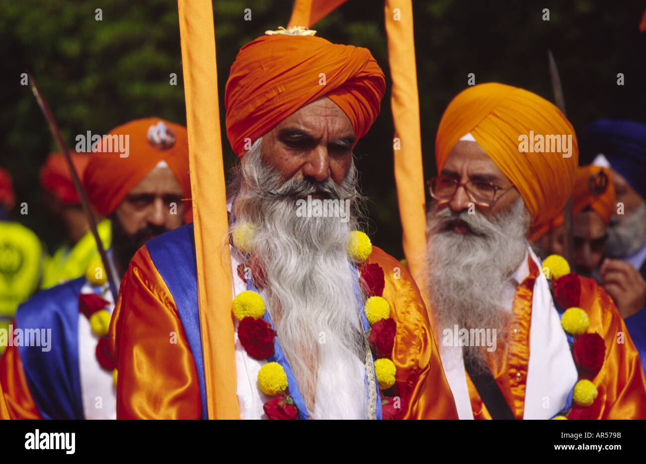 Sikh traditional dress worn at the Vaisakhi celebrations in Coventry ...