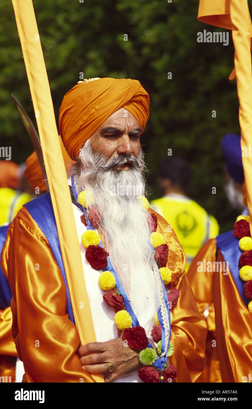 Sikh traditional dress worn at the Vaisakhi celebrations in Coventry ...