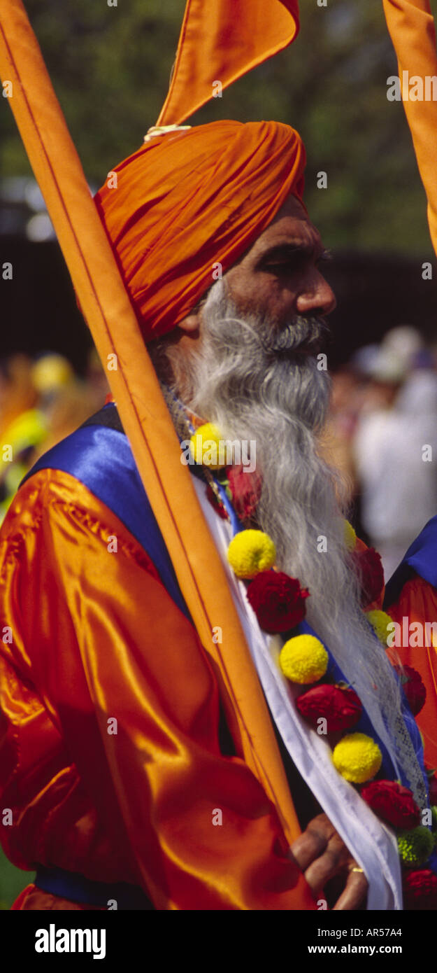 Sikh traditional dress worn at the Vaisakhi celebrations in Coventry ...