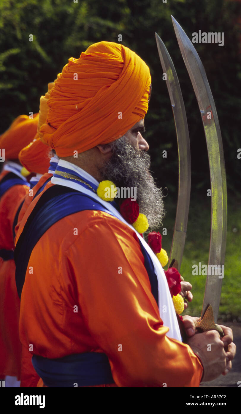 Sikh traditional dress worn at the Vaisakhi celebrations in Coventry ...