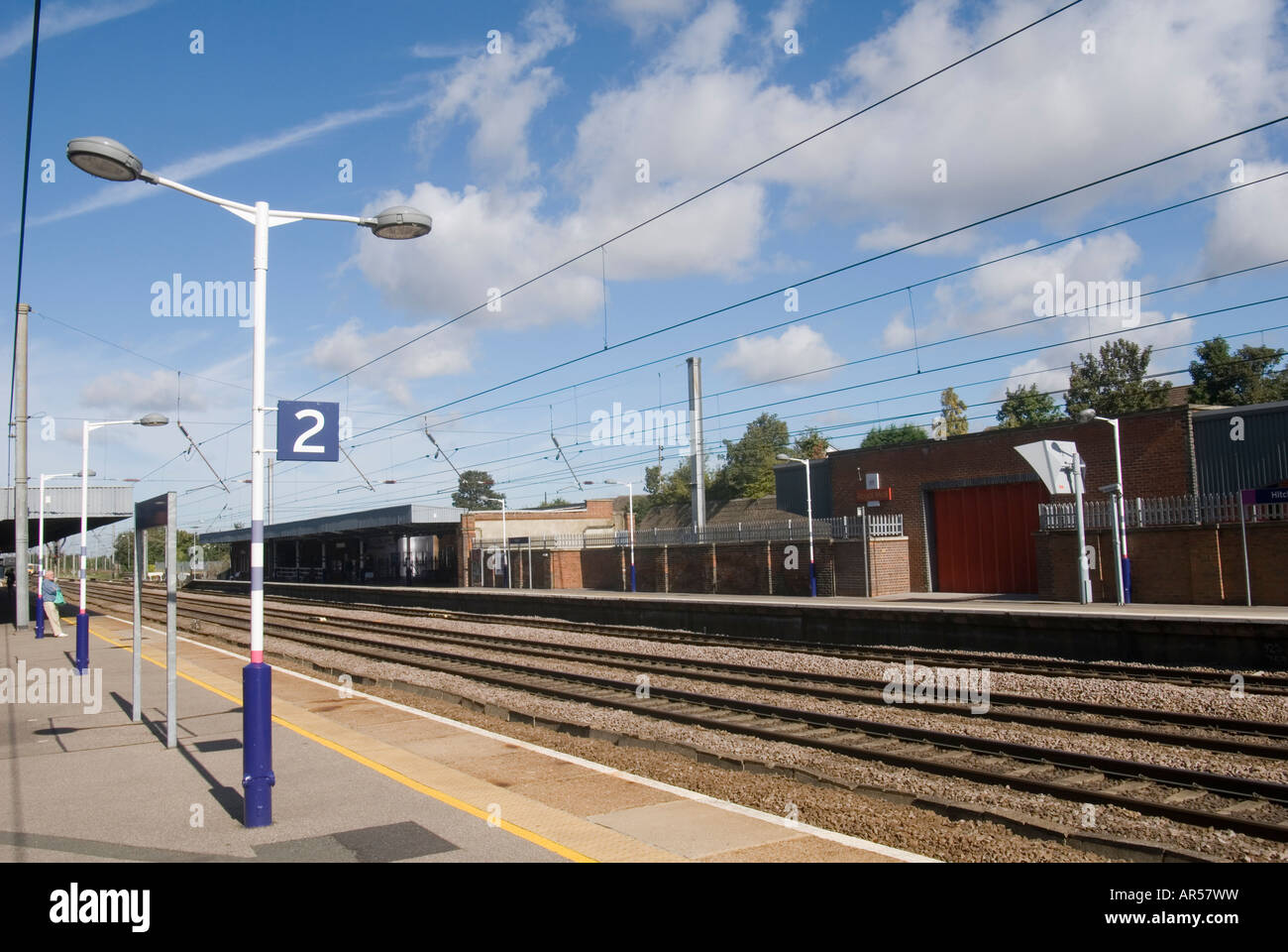 Empty platform track hitchin railway hi-res stock photography and ...