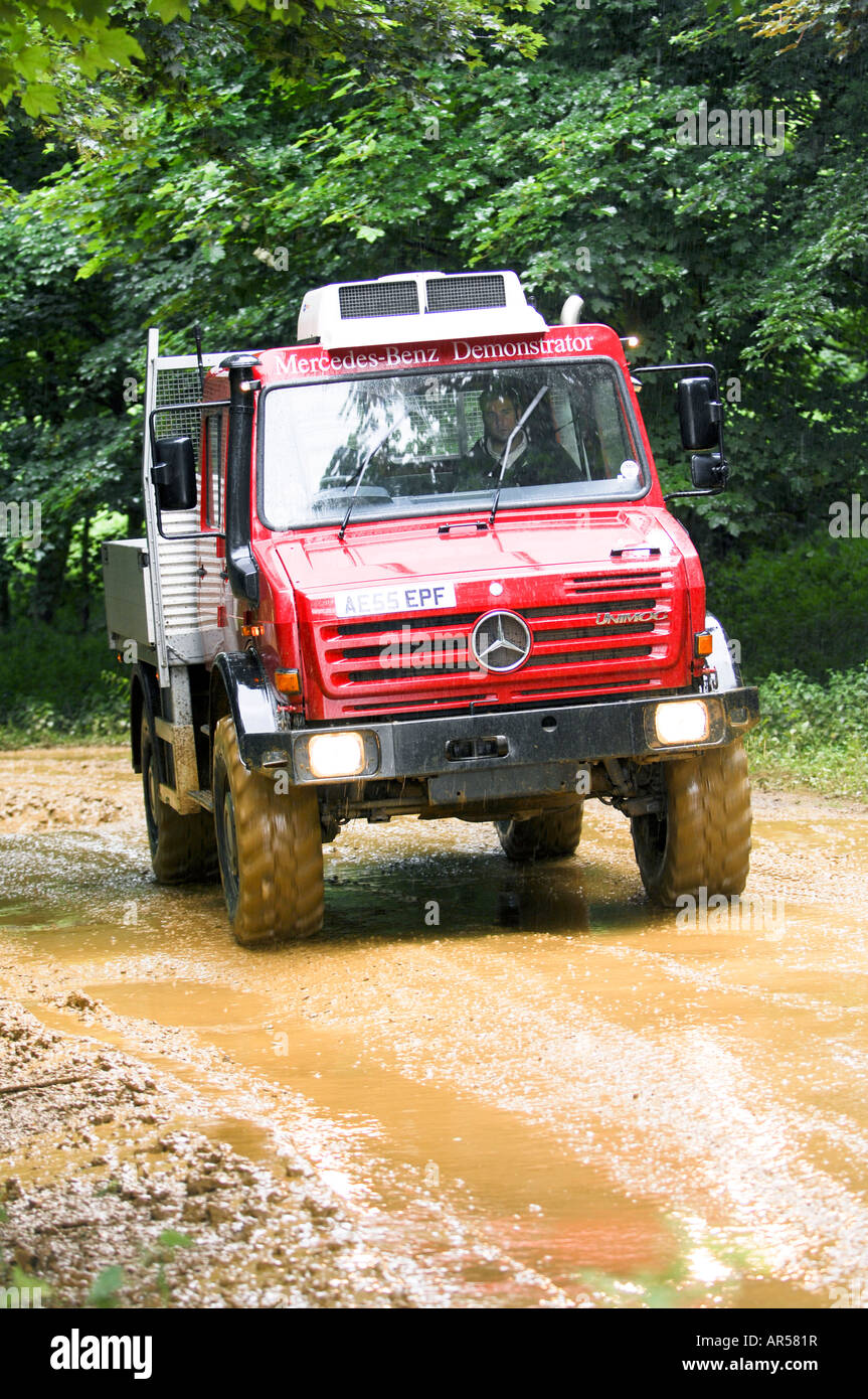 mercedes unimog being driven off road Stock Photo - Alamy