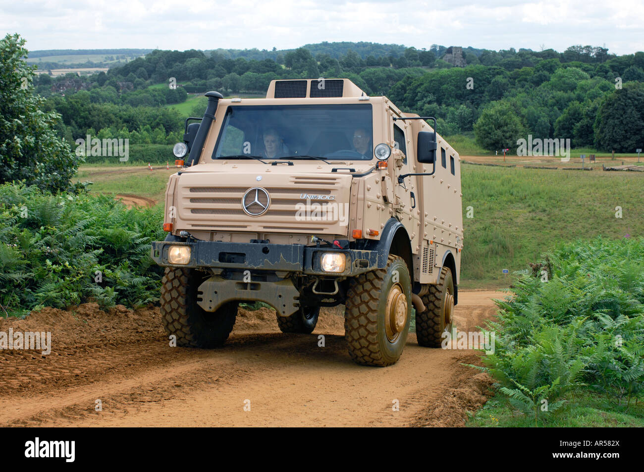 mercedes unimog being driven off road Stock Photo - Alamy