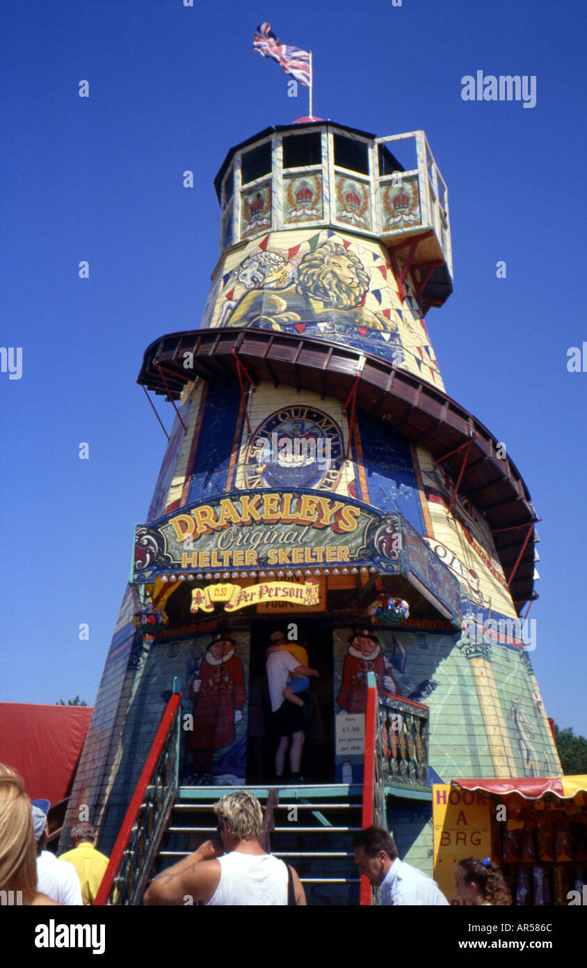 Helter Skelter slide at a fair ground Stock Photo - Alamy