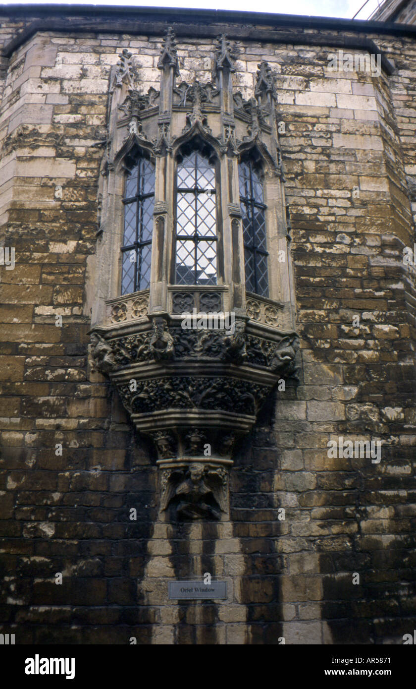 the oriel window in Lincoln castles entrance Stock Photo - Alamy