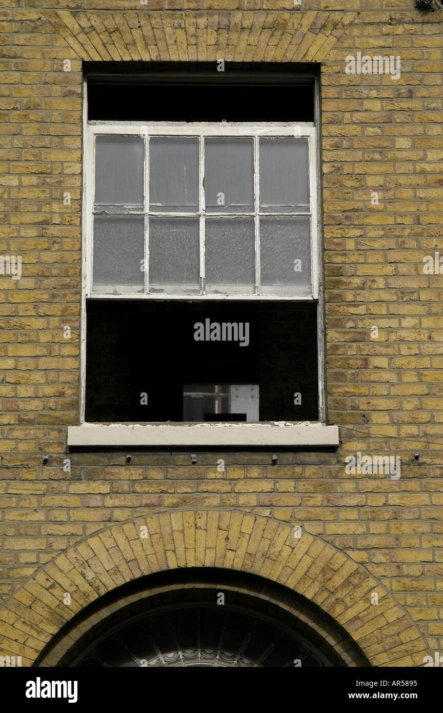A half open window in the Fremlins Brewery in Maidstone Kent Stock ...