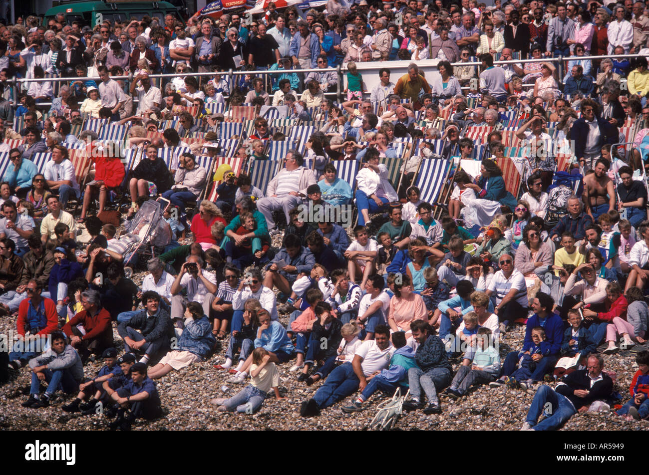 Birdman Competition Bognor Regis. Crowds people gather to watch annual ...