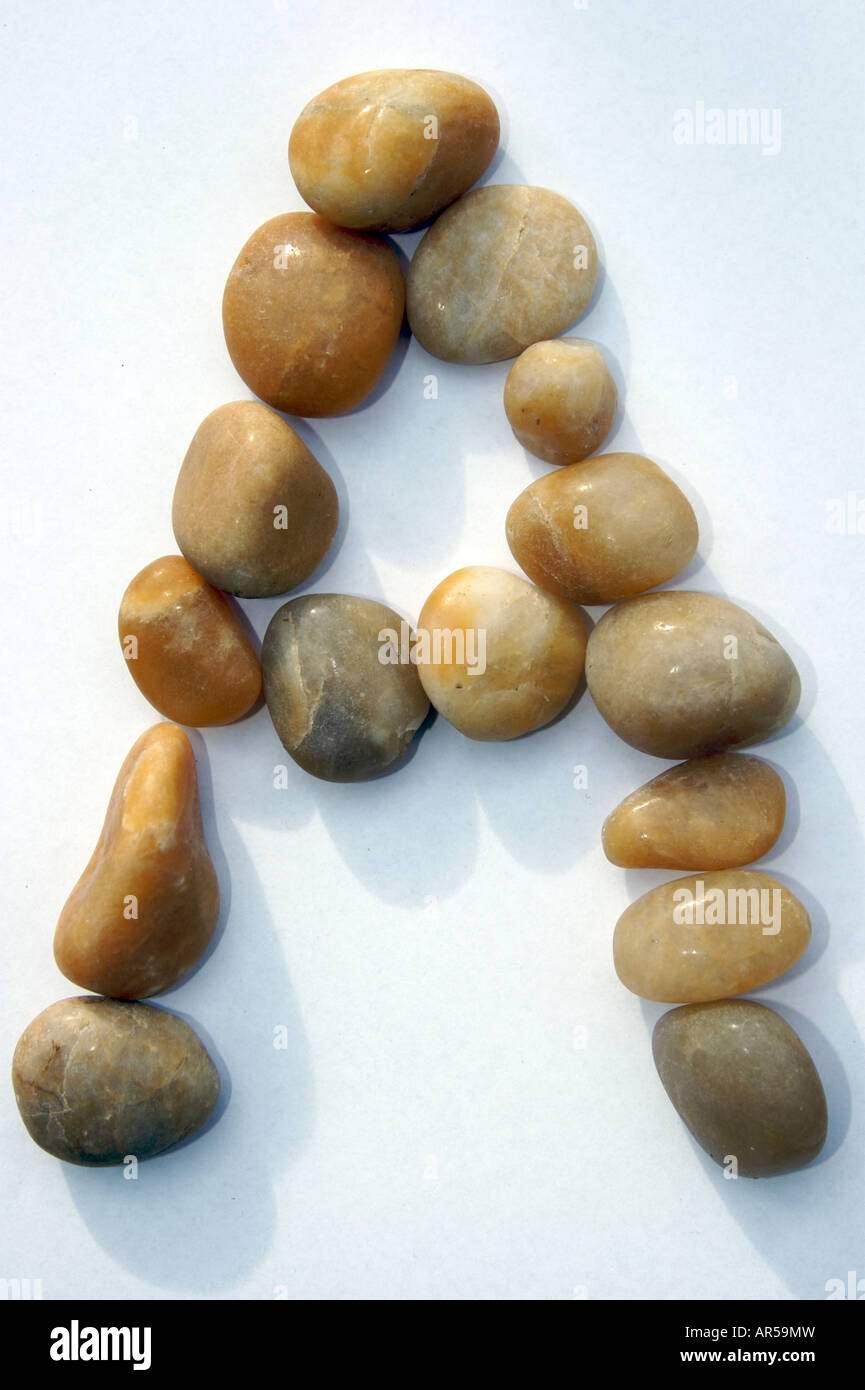 Stone Alphabet Letter A Stock Photo - Alamy